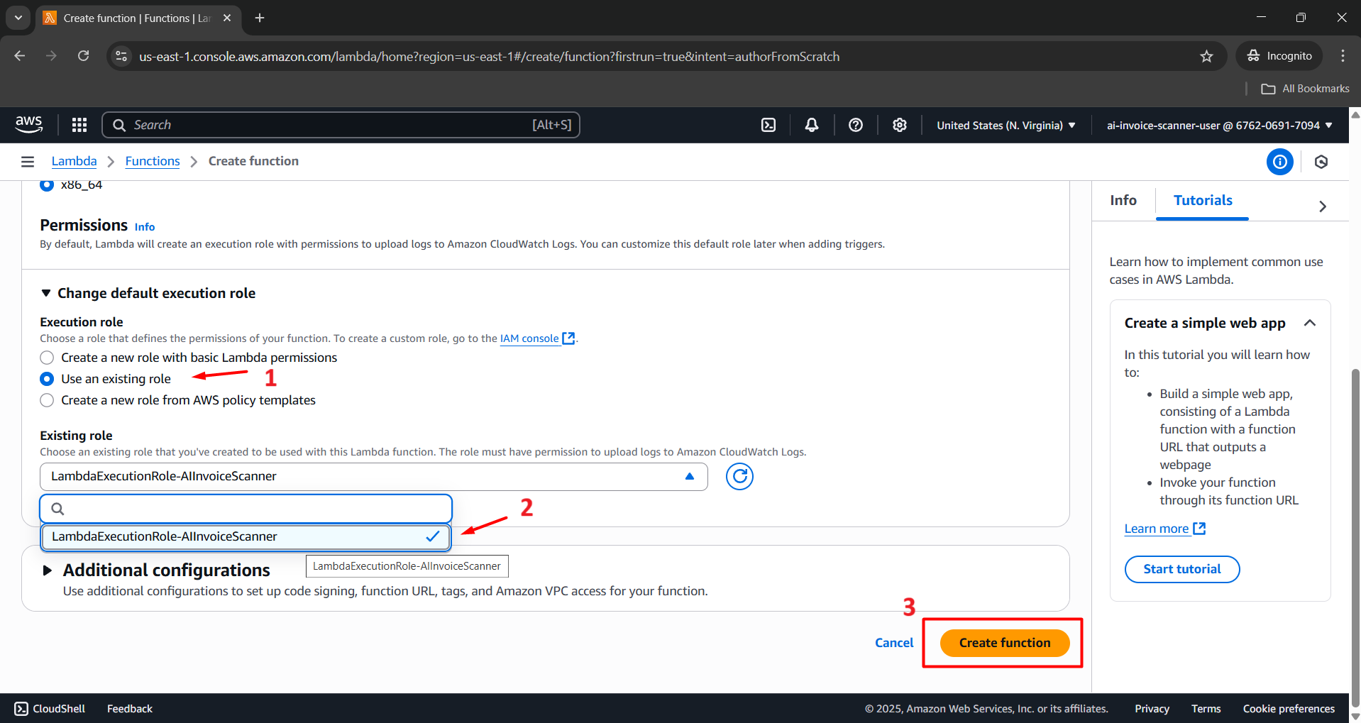 Create Lambda Function #1 :: AWS System Manager